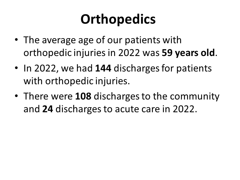Rehabilitation Medicine - Orthopedics Outcome Data | Jefferson Health