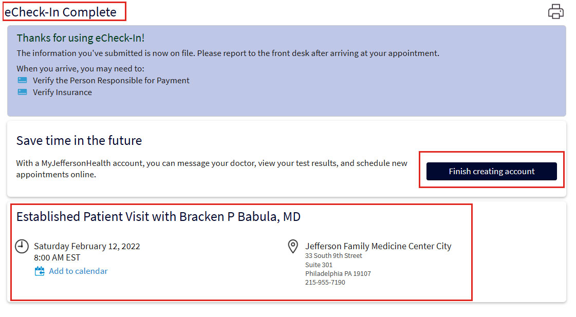 MyJeffersonHealth - eCheck-In For All | Jefferson Health