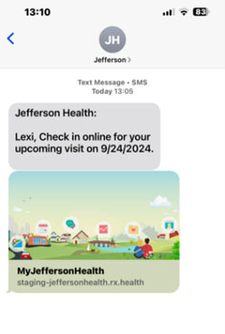 MyJeffersonHealth - PreCheck-In For All | Jefferson Health