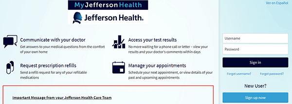MyJeffersonHealth - Sign Up for MyJeffersonHealth | Jefferson Health