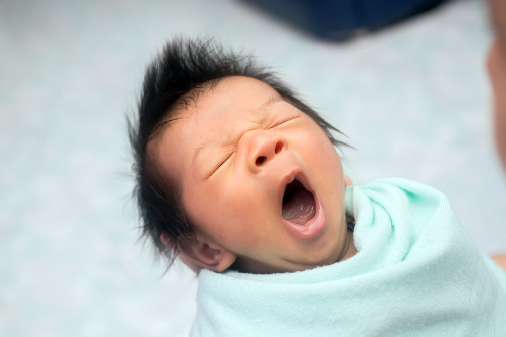 Black Baby Yawning