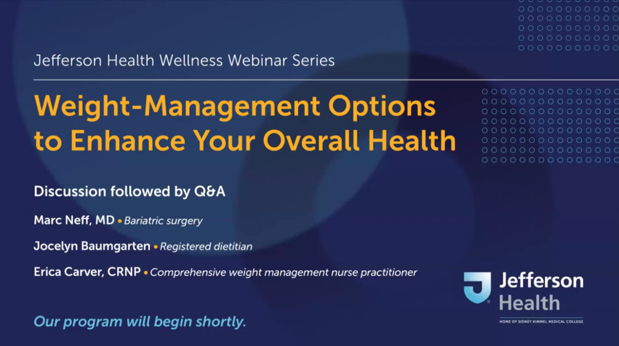 Comprehensive Weight Management | Jefferson Health